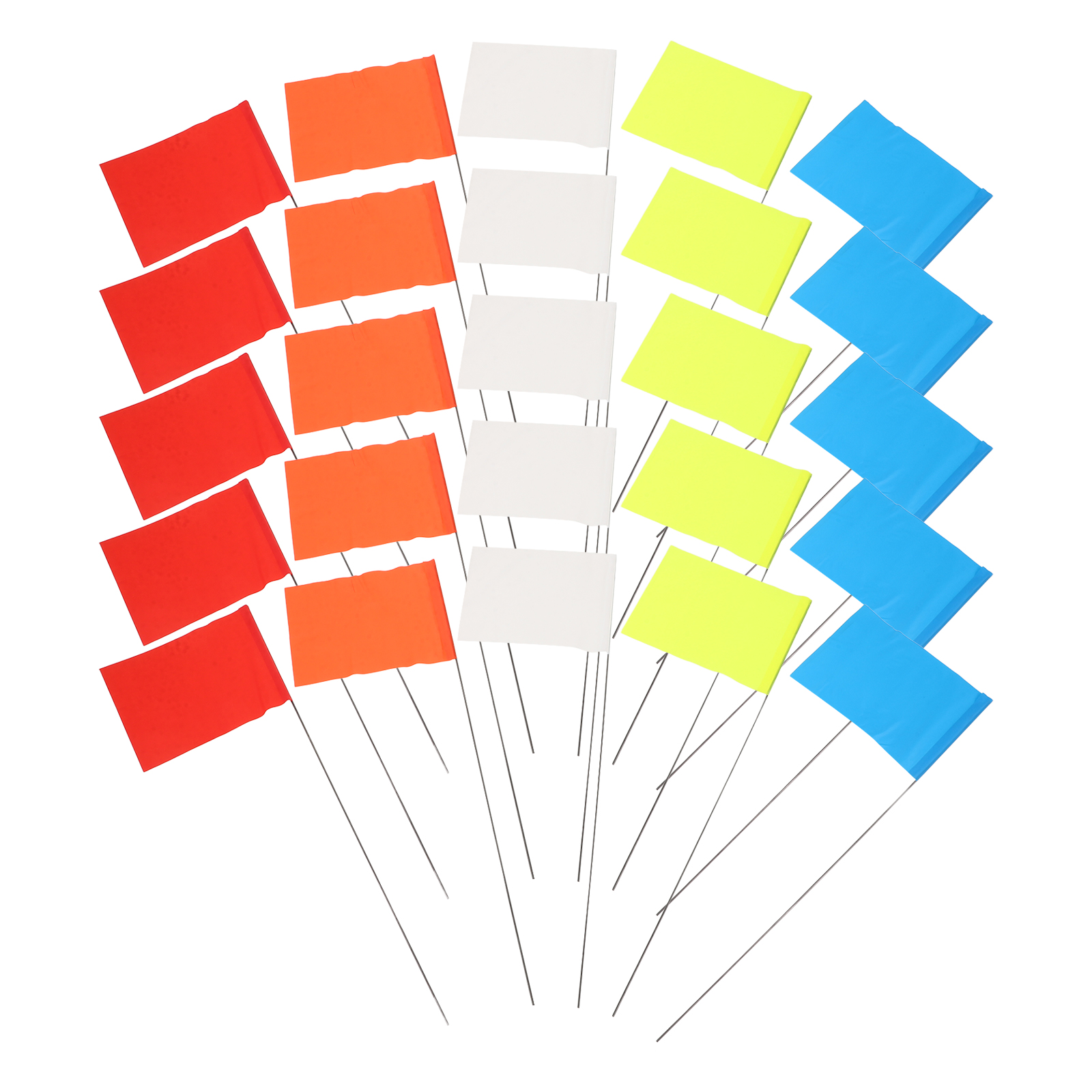 50 Pcs Landmark Flag Signal Banner Flags Sprinkle Water Steel Wire Pvc ...