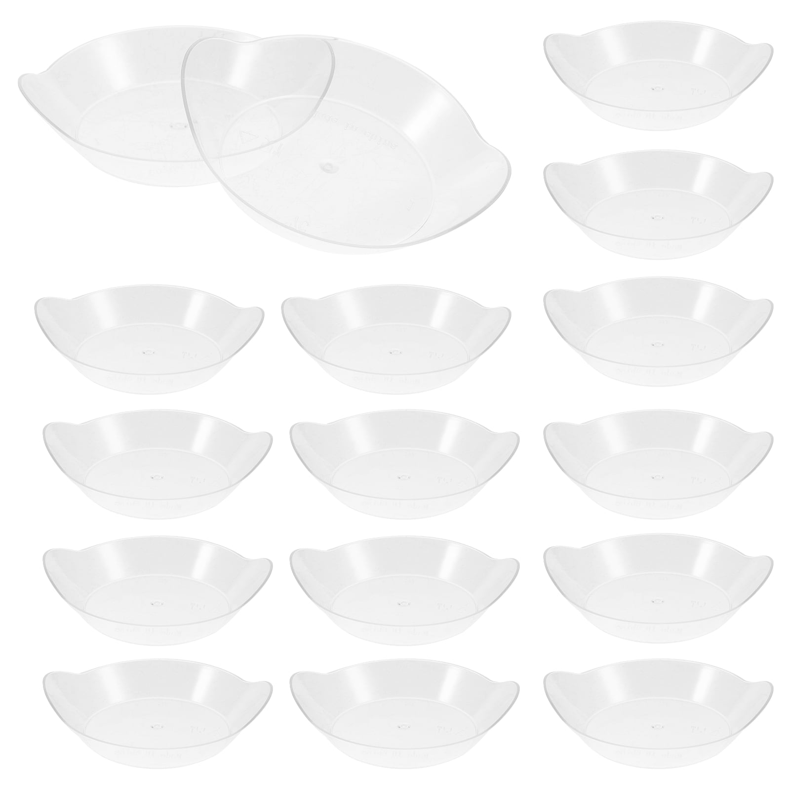 50 Pcs Leaf Crystal Dish Appetizer Serving Tray Fruit Plate Small ...