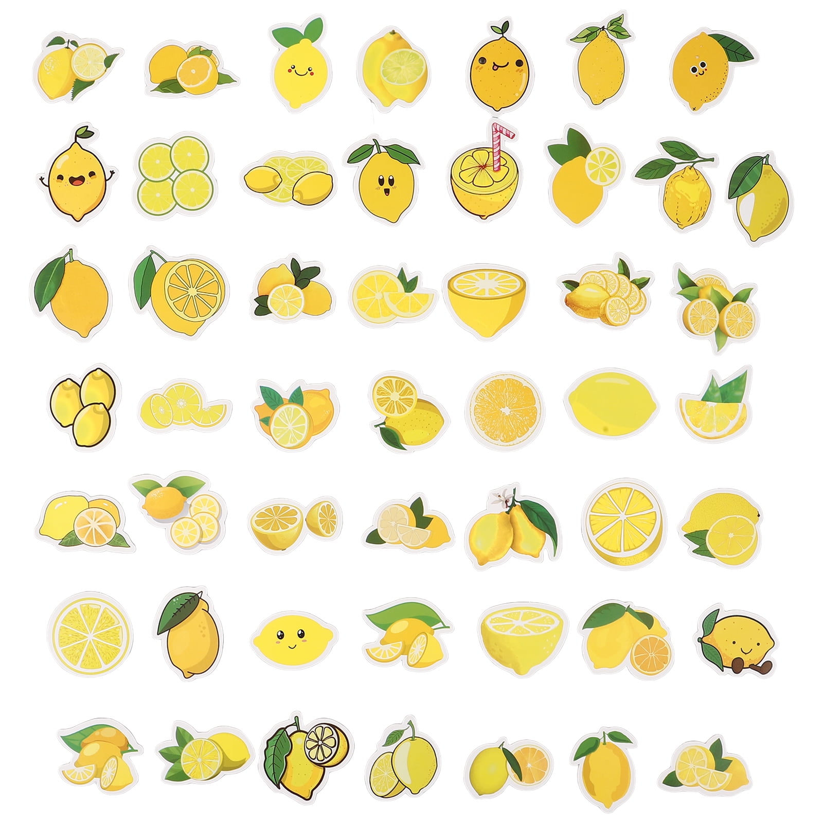 50 Pcs Lemon Sticker Bumper Sticker Fridge Decals Computer Stickers ...