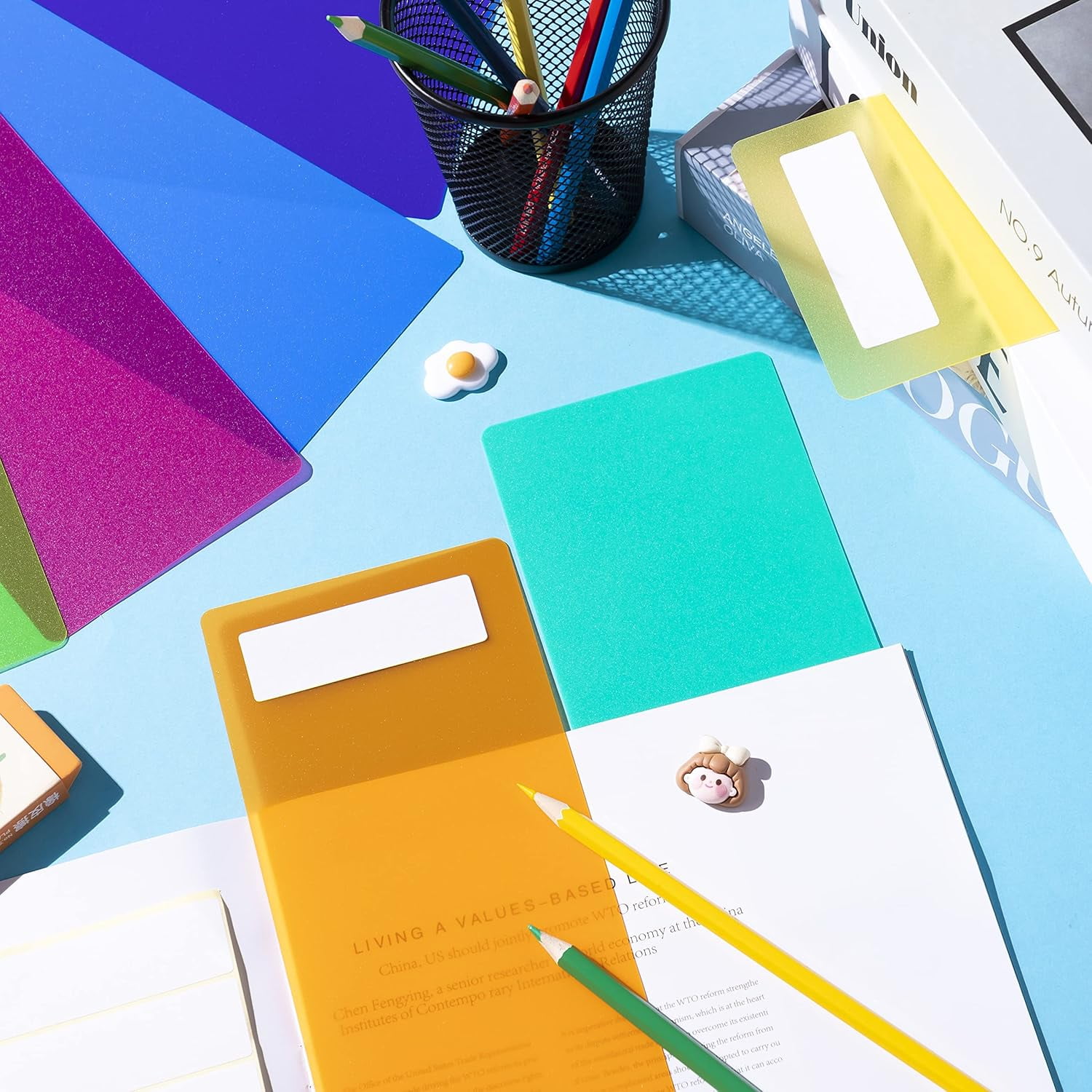 50 Pcs Library Book Dividers with 110 Pcs Stickers Library Shelf ...