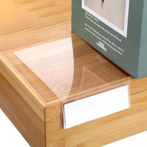 50 Pcs Library Shelf Label Holders 6 x 4 Inch Moveable Shelf Markers ...