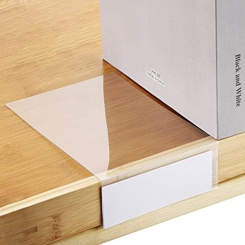 50 Pcs Library Shelf Label Holders 7.6 x 4 Inch Moveable Shelf Markers ...