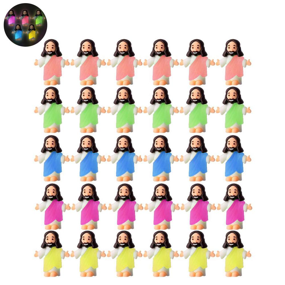 50 Pcs Little Figures Glow in The Dark Bulk Christian Gifts for Kid ...