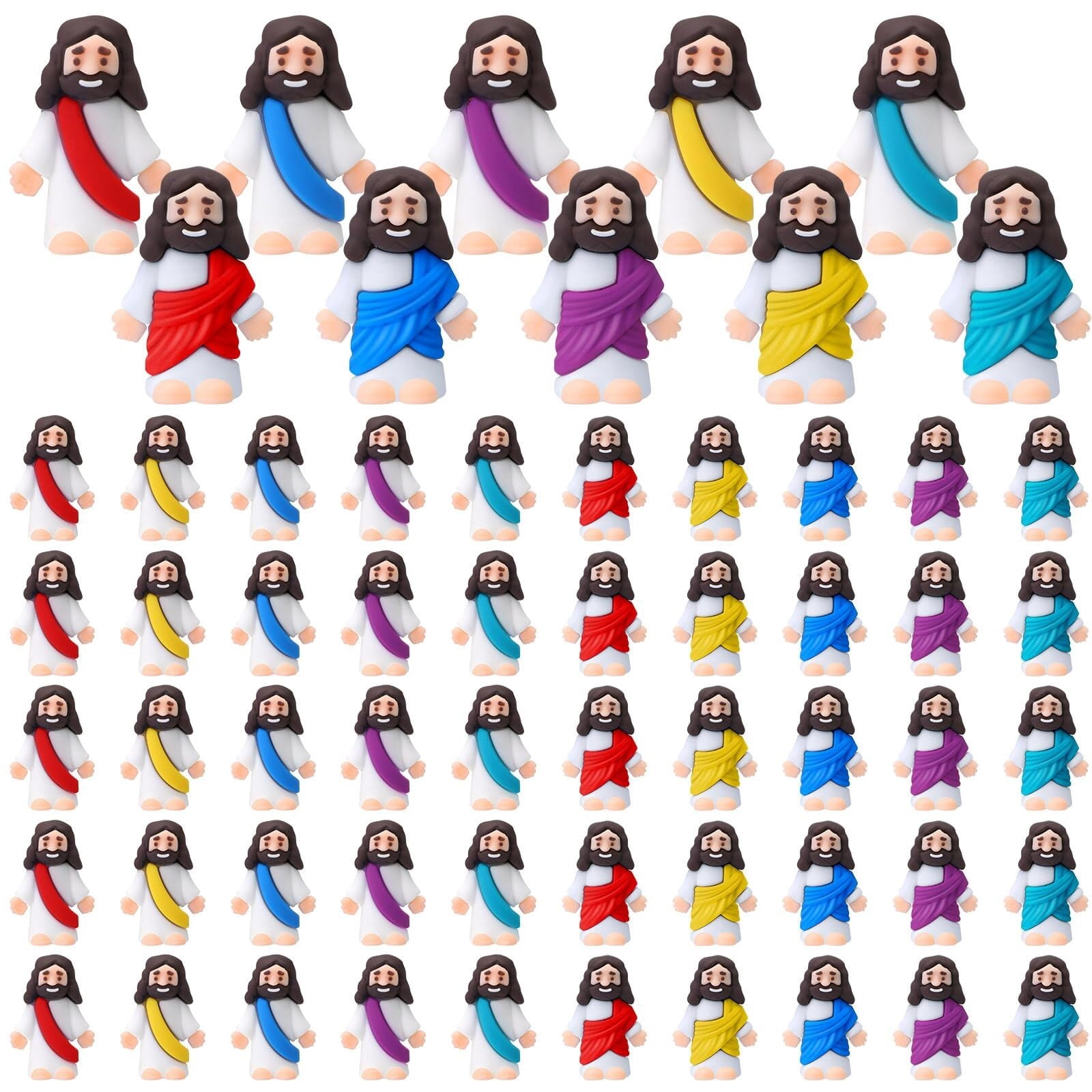 50 Pcs Little Jesus Figures Jesus Toys Figurines to Hide and Seek ...