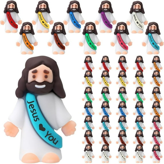50 Pcs Little Jesus Figures, Mini Jesus Figurines in Bulk Easter Jesus ...
