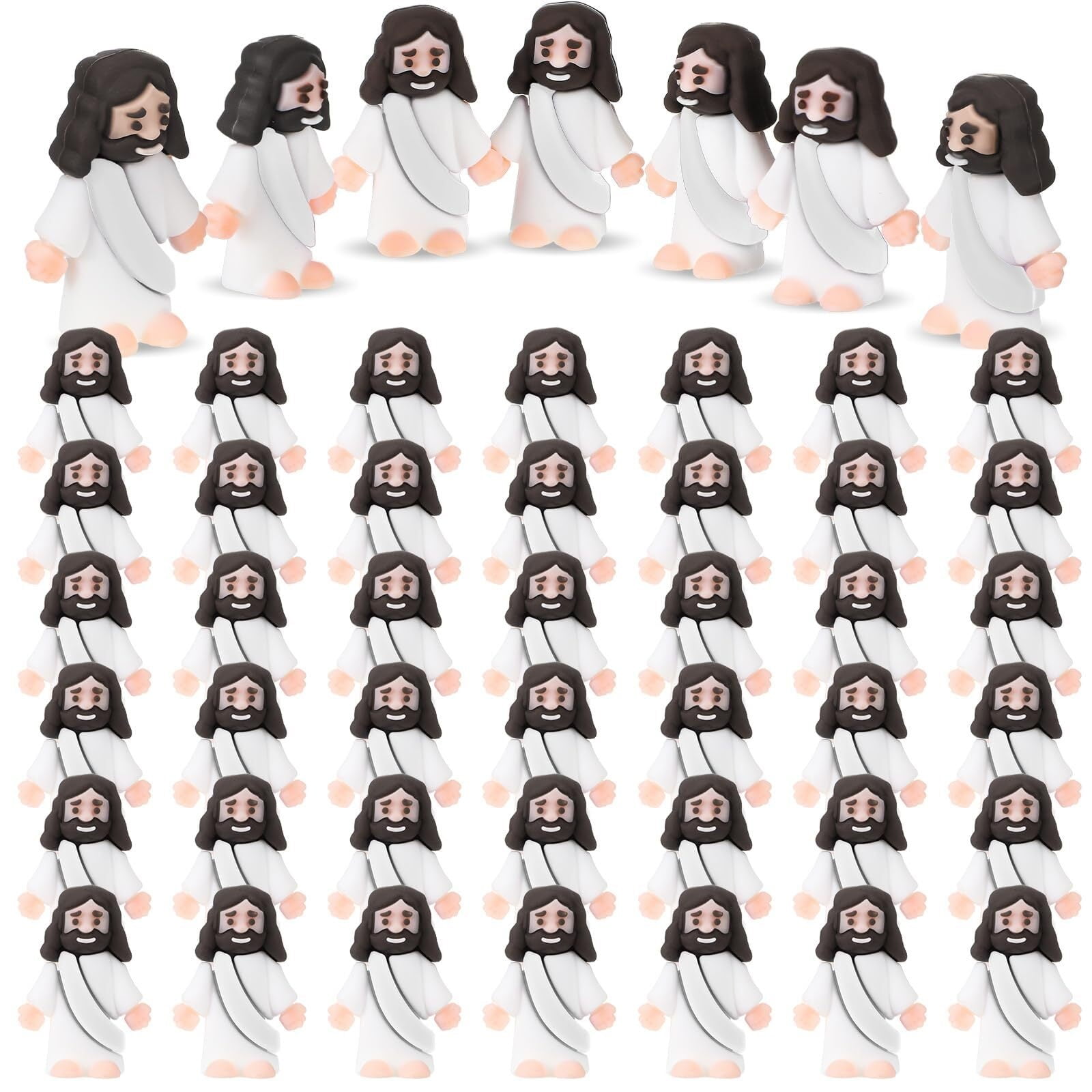 50 Pcs Little Jesus Figures Original Design Miracle Mini Pocket Jesus ...