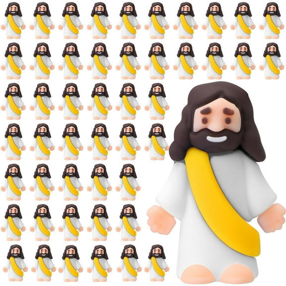 MUMQAQ 50 Pcs Little Jesus Figures，Mini Jesus Figurines Tiny Statues ...