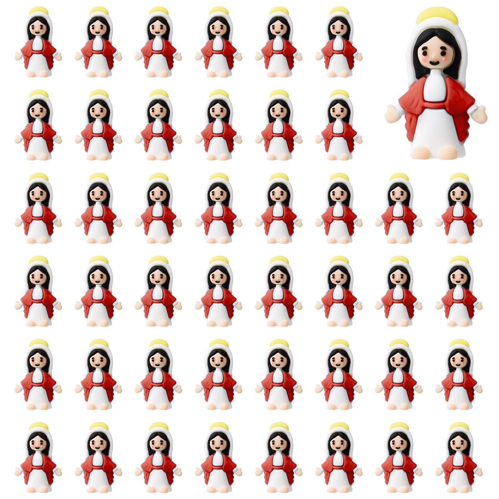 50 Pcs Little Virgin Mary Figurines Miniature Virgin Mary Doll to Hide ...