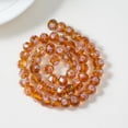 50 Pcs Liuli Wheel Beads, 8-12mm Faceted Gold Sand Rose Pattern Glass ...