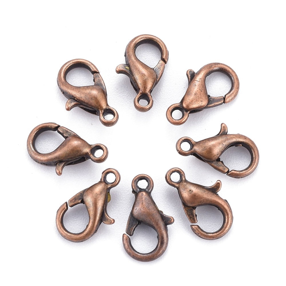 50 Pcs Lobster Claw Clasp Red Copper Tone Zinc Alloy Lobster Claw ...