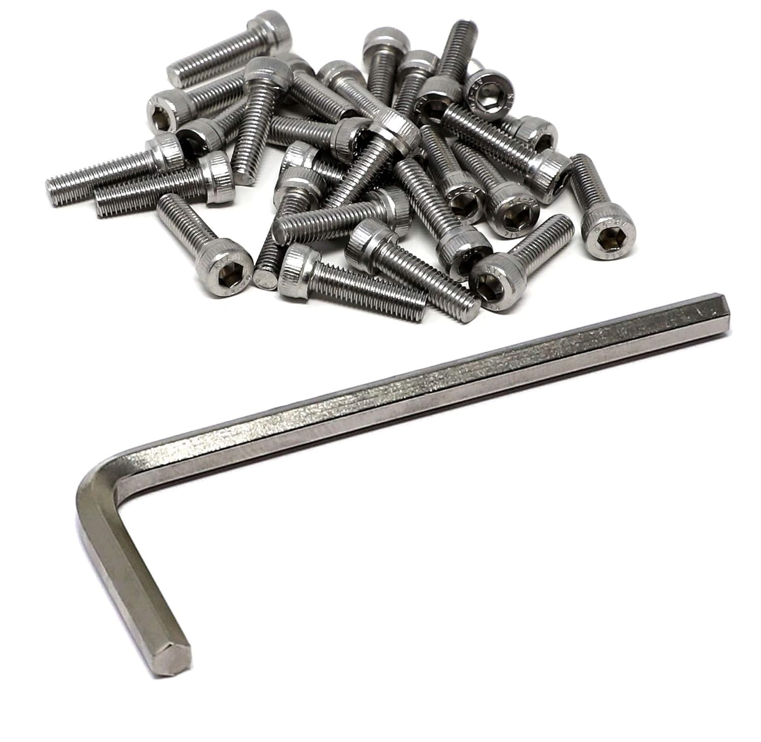 50 Pcs M5 x 18mm Thread Pitch 0.8 mm Stainless Steel 304 Hex Socket ...