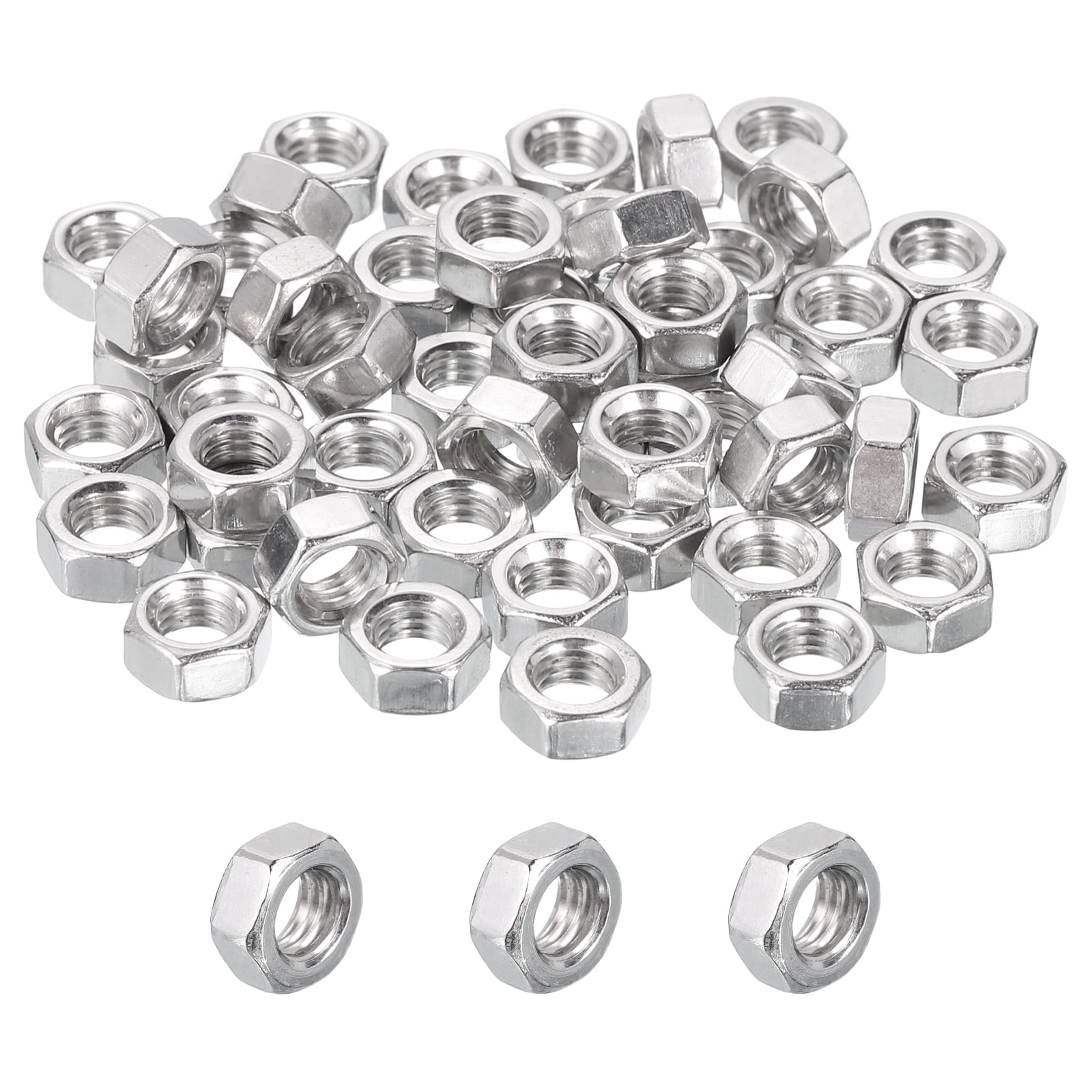 50 Pcs M5x0.8mm Hex Nuts, 316 Stainless Steel Metric Coarse Thread Hardware Nut - Walmart.com