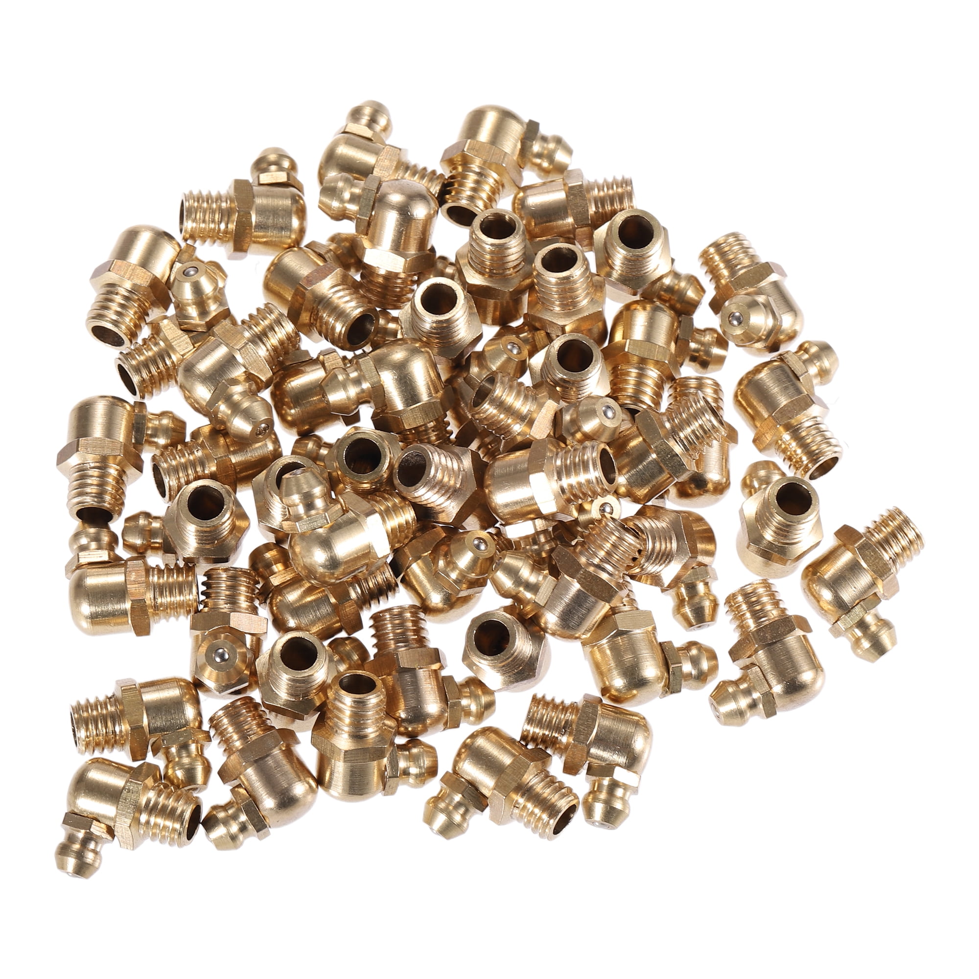 50 Pcs M8x1.25 Grease Nipple Fitting 90 Degree Right Angle Brass Grease ...