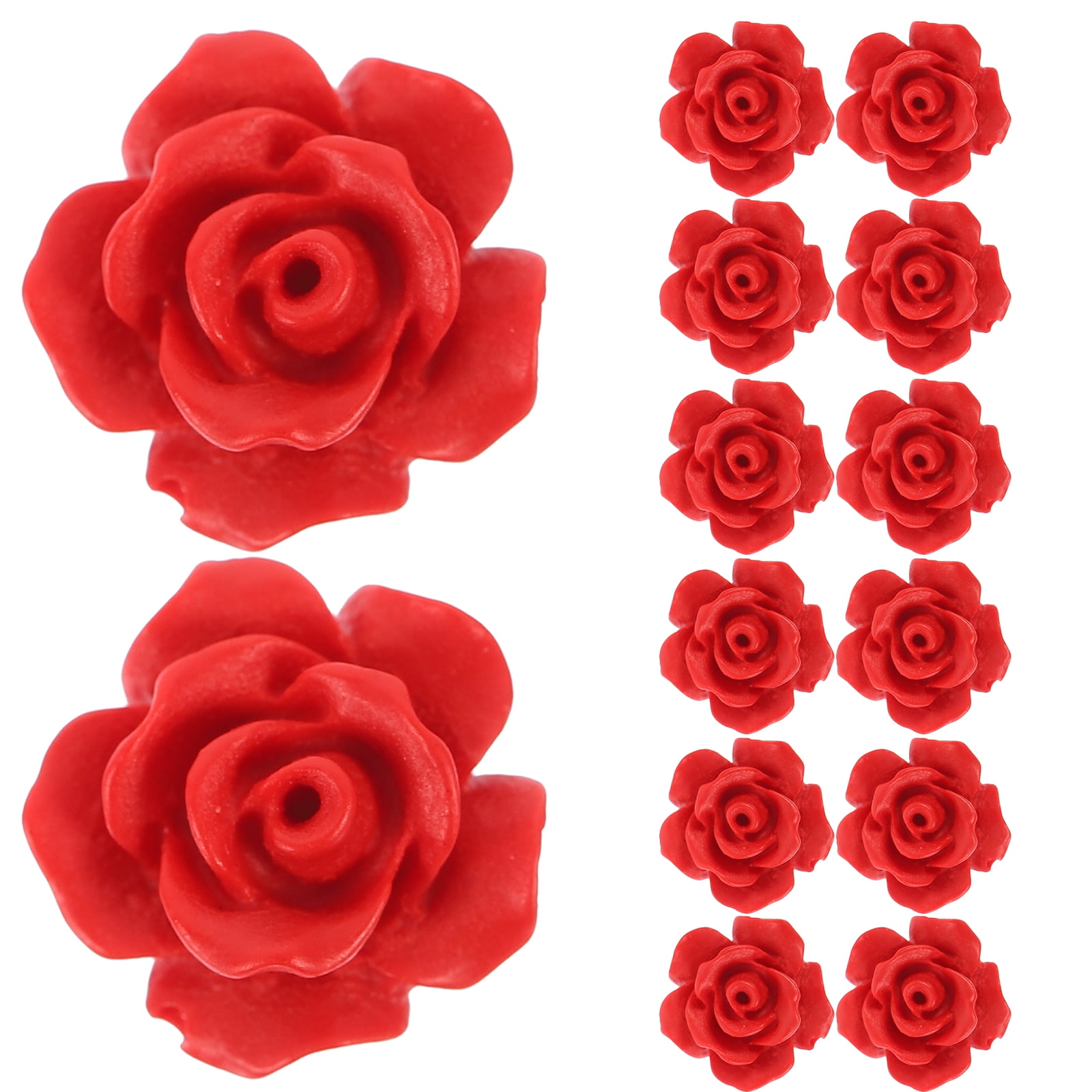 50 Pcs Making Rose Loose Beads Handmade Craft Accessories 1.00X1.00X0 ...