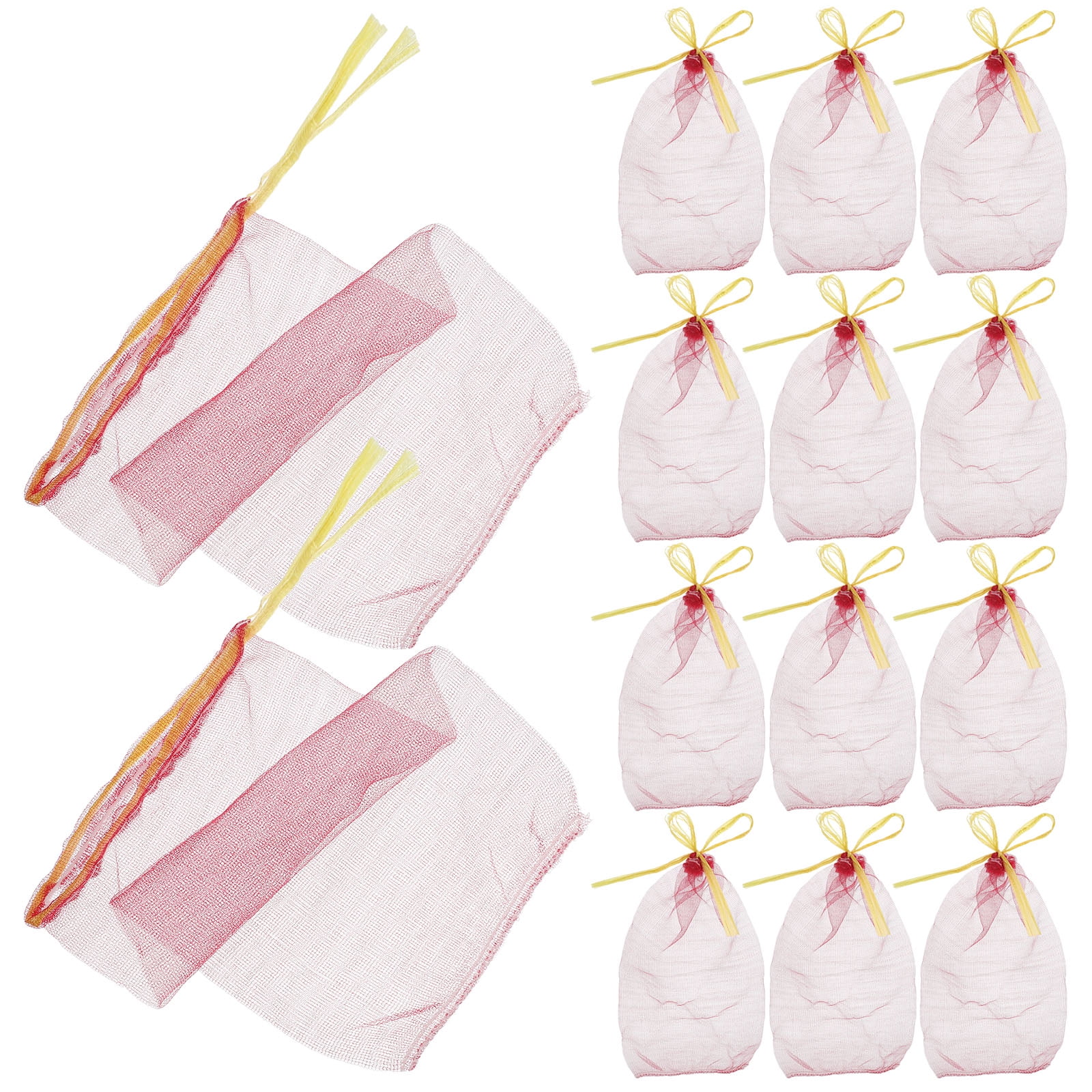 Homoyoyo Red Plastic Mesh Bags Reusable for Home Use Vegetable and ...