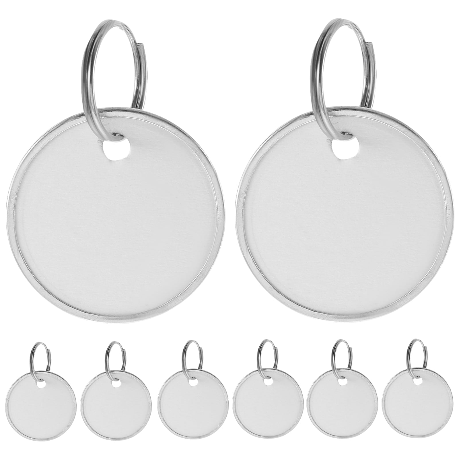 50 Pcs Metal Edge Key Tag Rings Tags with Labels Heavy Duty Blank The ...
