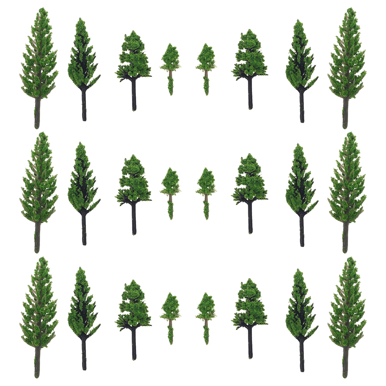 50 Pcs Micro Landscape Trees Fake Pine Model Models Miniature Buildings ...