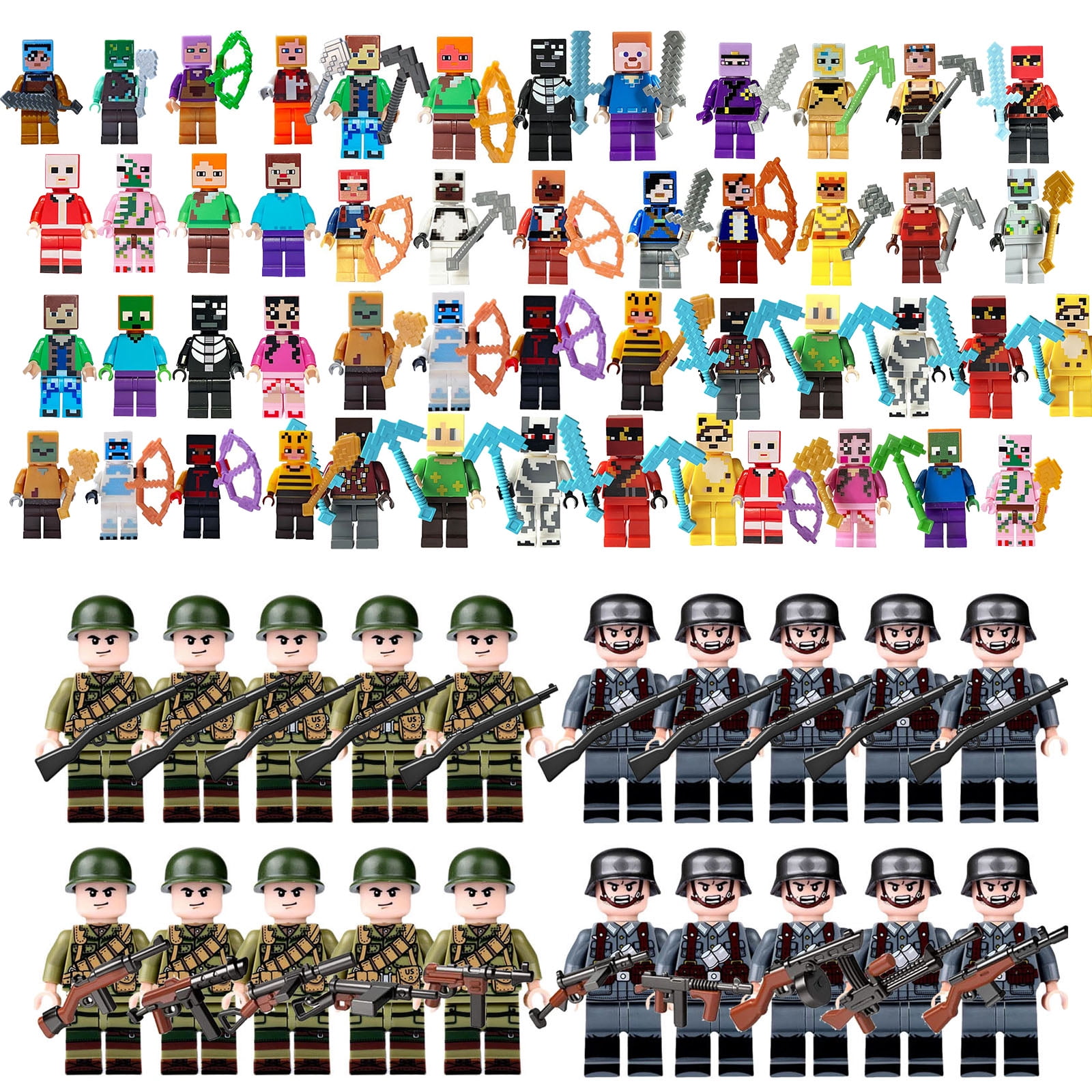 41 Pcs Minecraft action figures Toys Steve Toy Collectible with ...