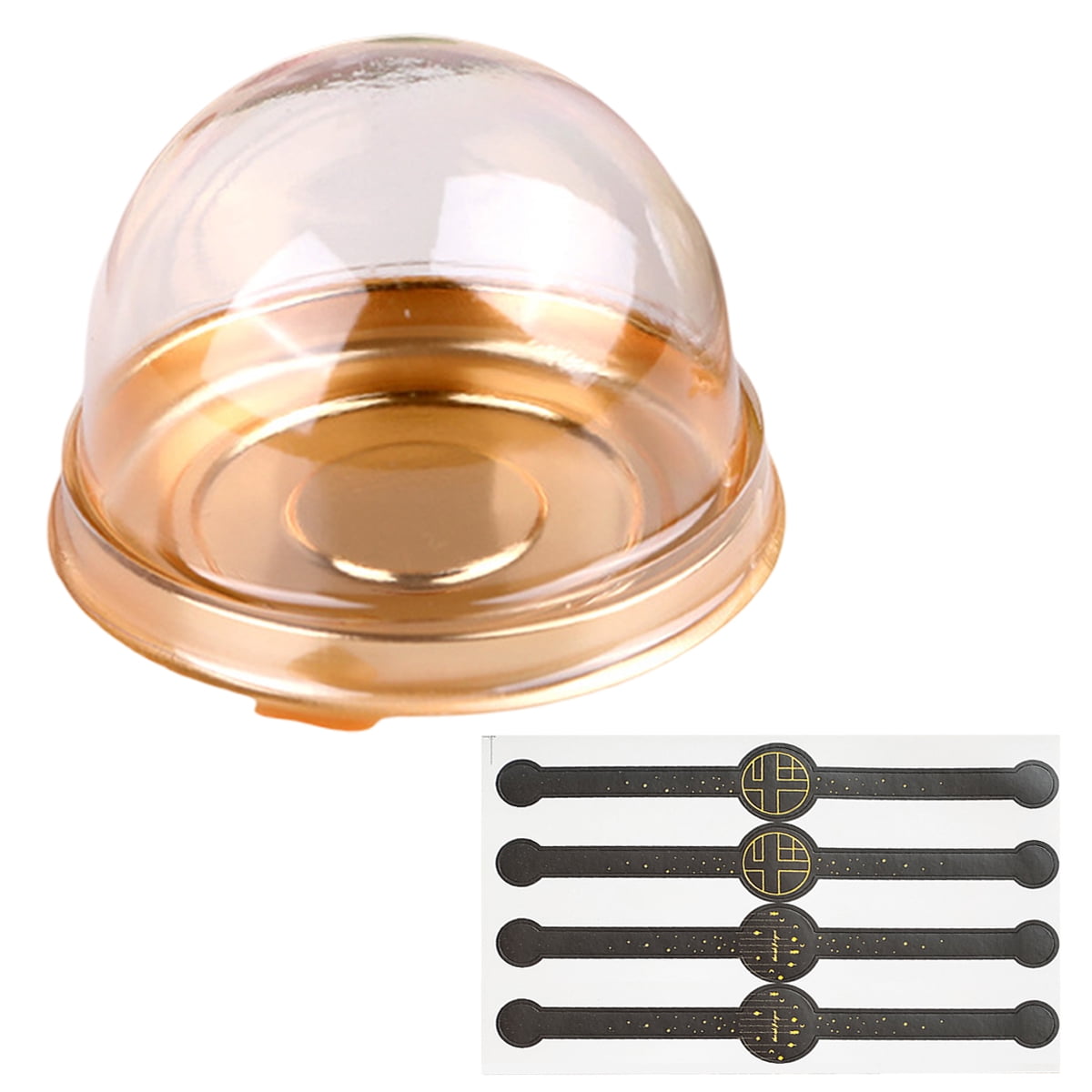 50 Pcs Mini Cake Box, Clear Plastic Mini Cupcake Box Muffins Box ...