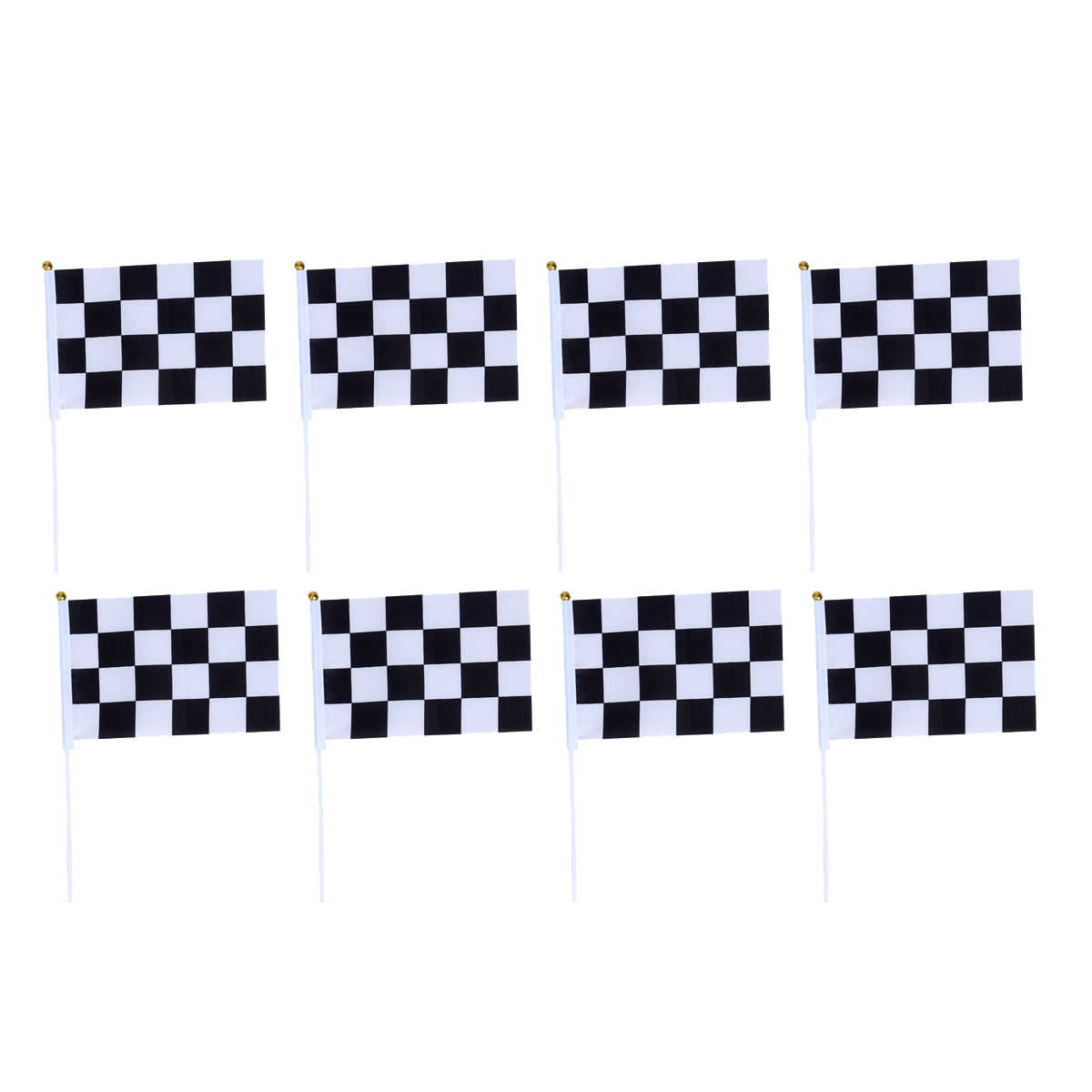 50 Pcs Mini Checkered Flag Sports Race Car Party Cake Hand Held Stick ...