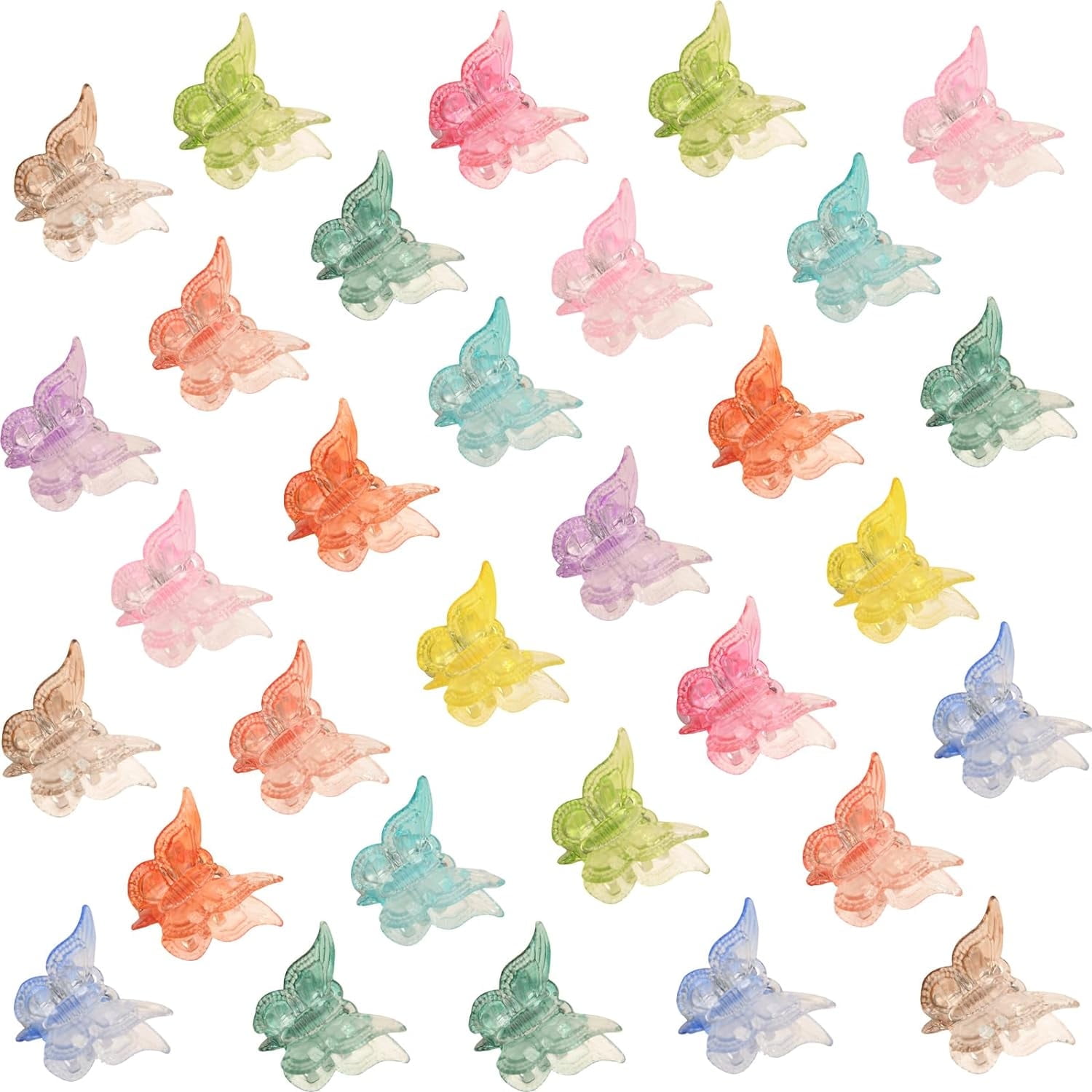 50 Pcs Mini Claw Clips,Butterfly Hair Clips,Mini Butterfly Hair Clips ...