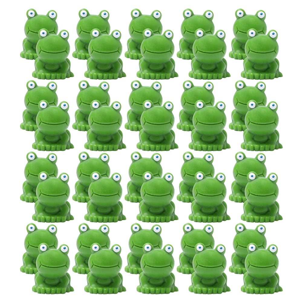 50 Pcs Mini Frog Statue Dollhouses Toy Ocean Decorations Miniature ...