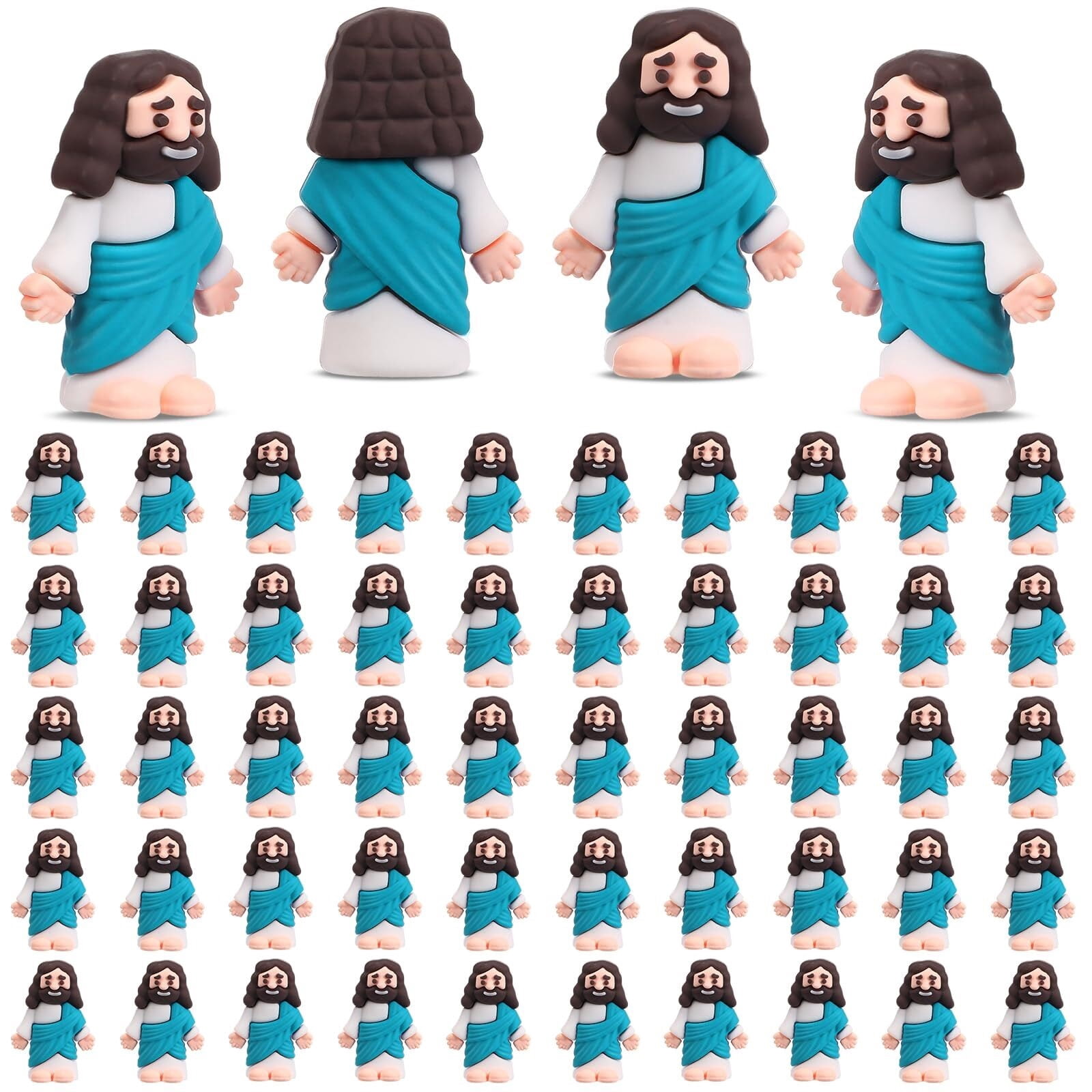 WQQ 50 Pcs Mini Jesus Figures Original Design Jesus Toys Little Figures ...