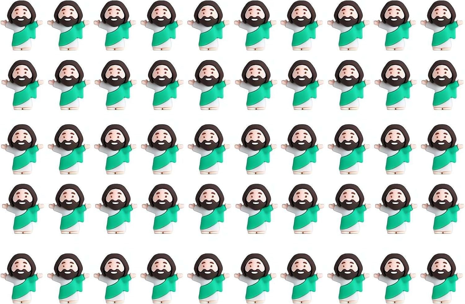 50 Pcs Mini Jesus Figures, Pocket Jesus Toys, Mini Jesus Figurines Bulk ...