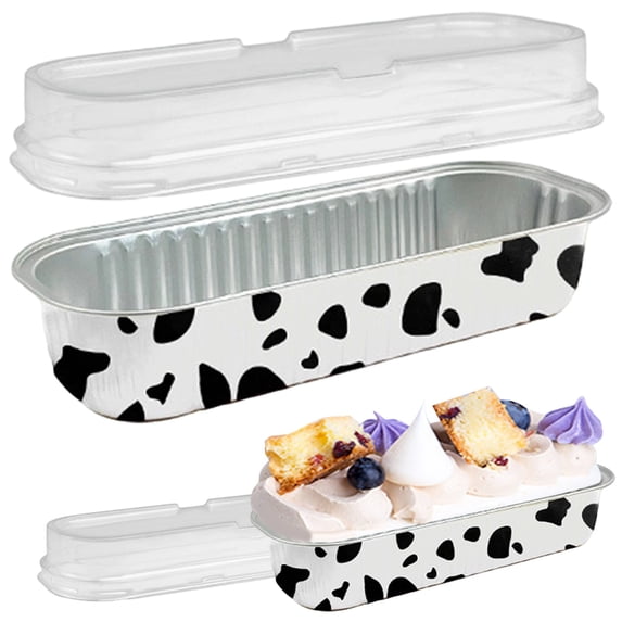 50 Pcs Mini Loaf Pans with Lids, 6.54X2.56X1.18