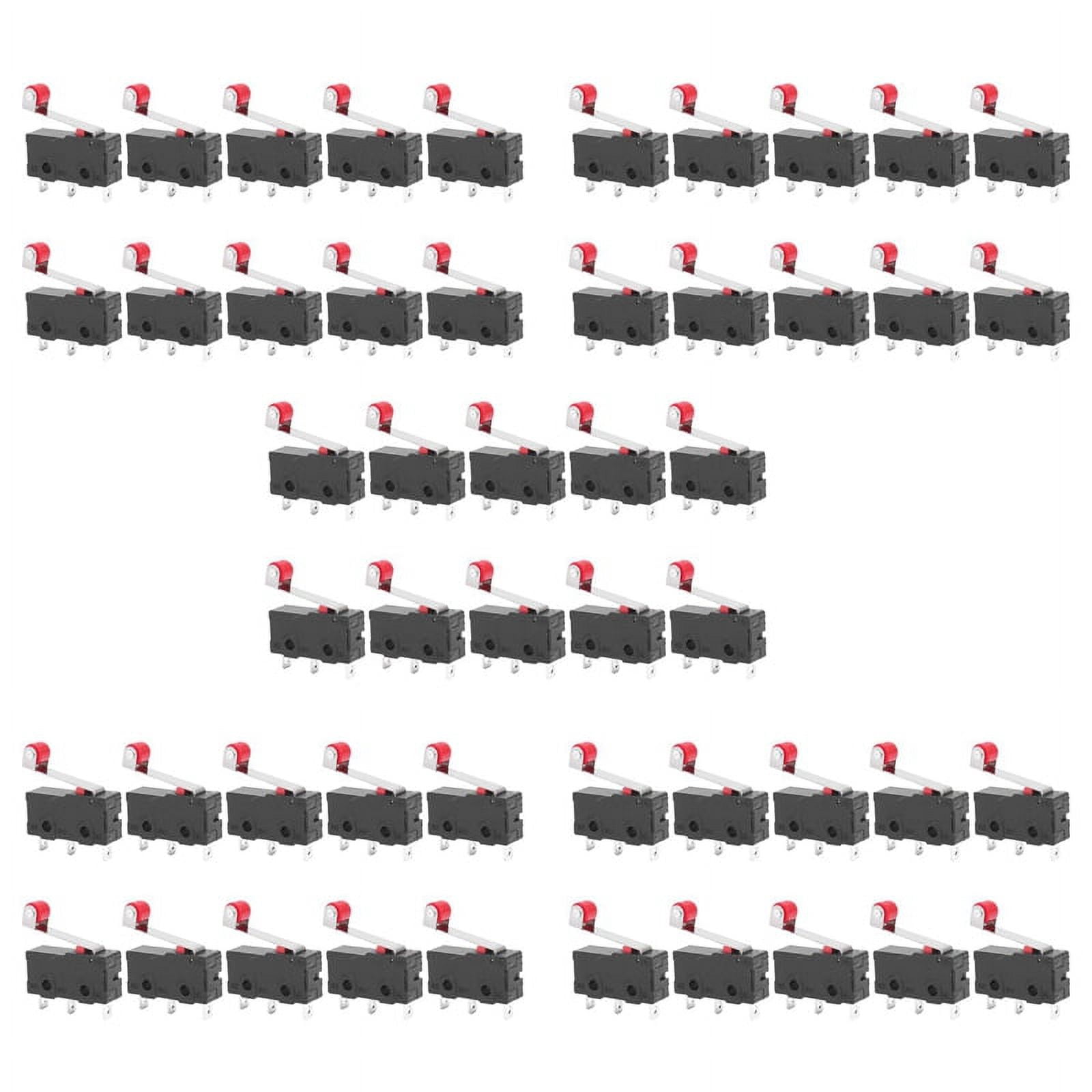 50 Pcs Mini Micro-Limit Switch Roller Lever Arm SPDT Snap Action LOT ...