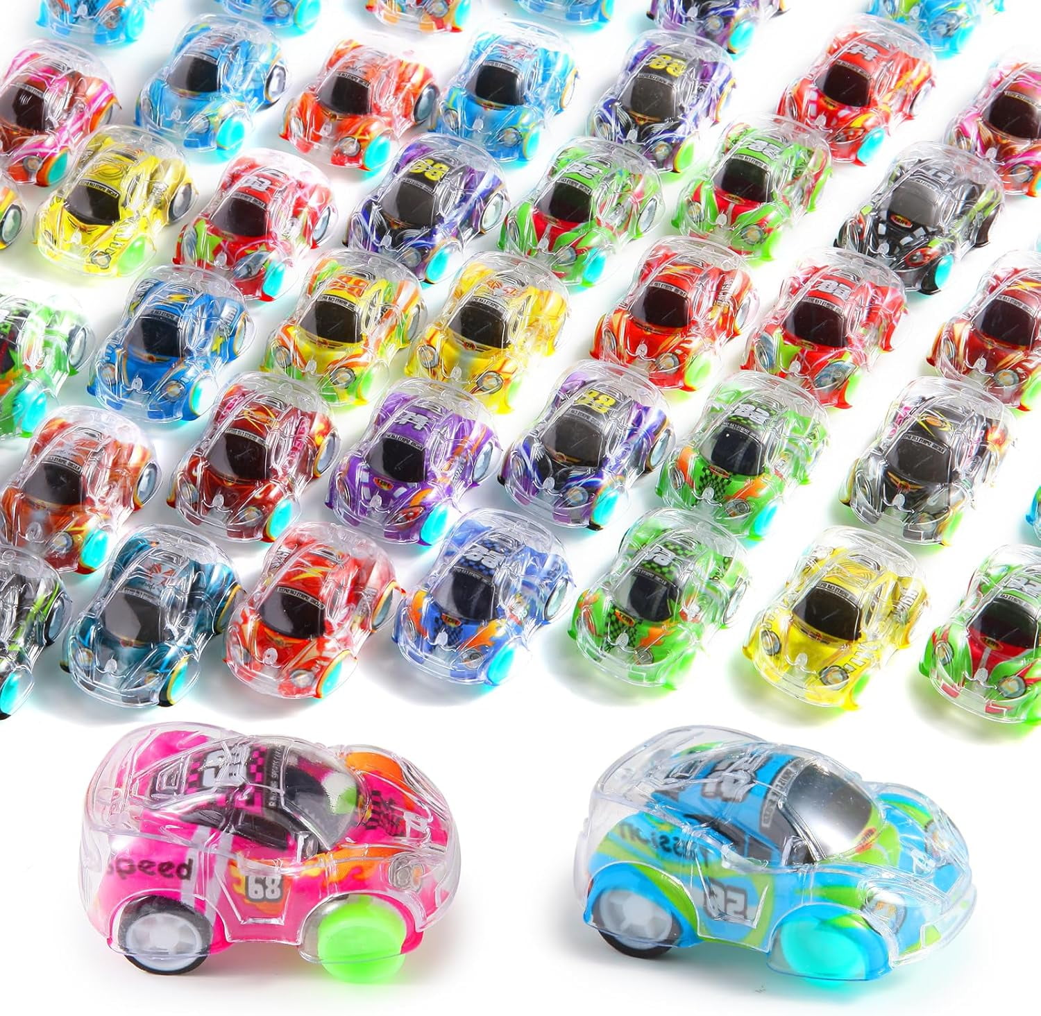 50 Pcs Mini Pull Back Cars Set, Pull Back Racing Vehicles for Kids ...