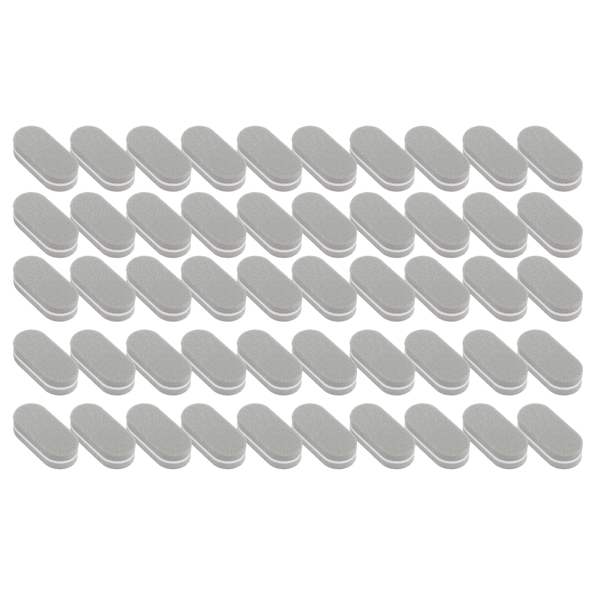 50 Pcs Mini Soft Block Oval Nail Buffers for DIY Gray - Walmart ...