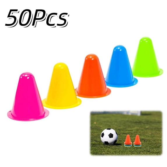 50 Pcs Mini Training Cones Plastic Cones for Sports Agility, Soccer ...