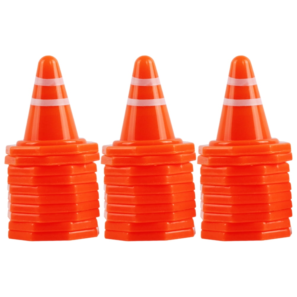 50 Pcs Miniature Traffic Cones Road Signs Toys Signal Model Child ...
