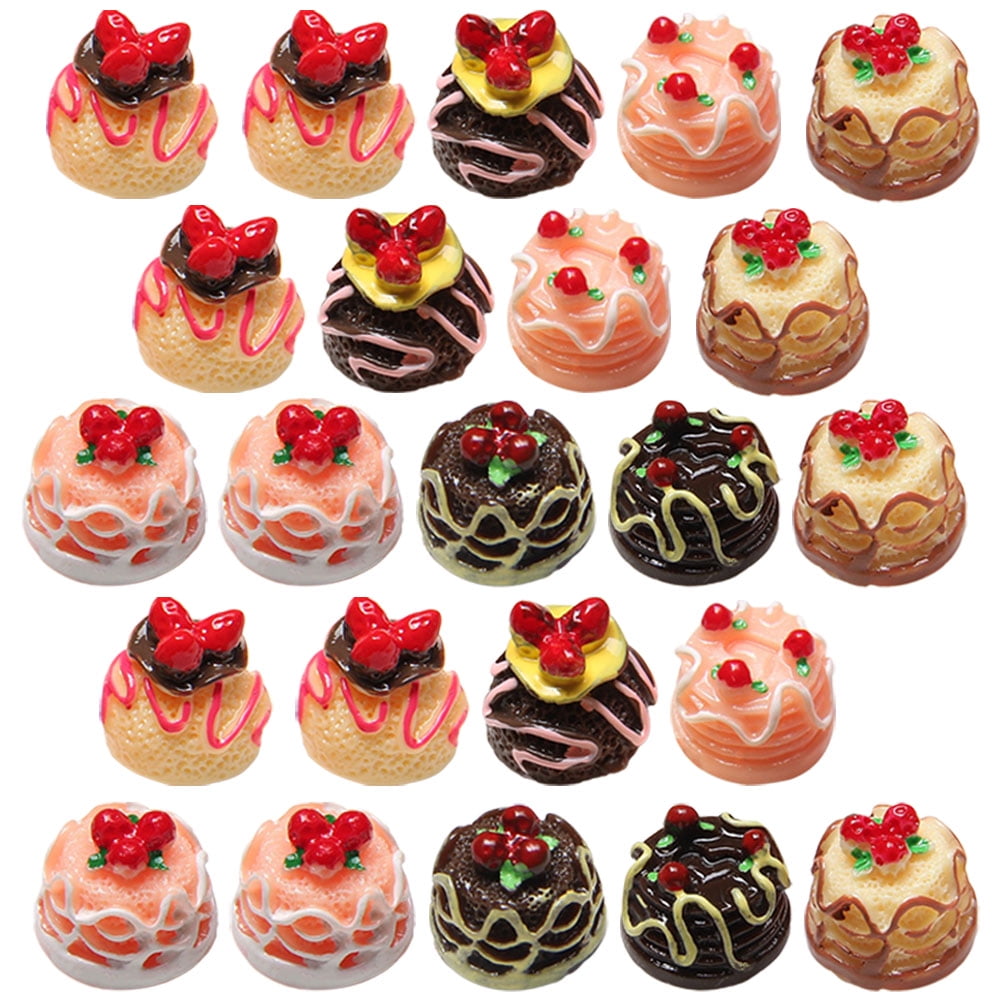 50 Pcs Models Artificial Cakes Fake Desserts Artificial Small Cake ...