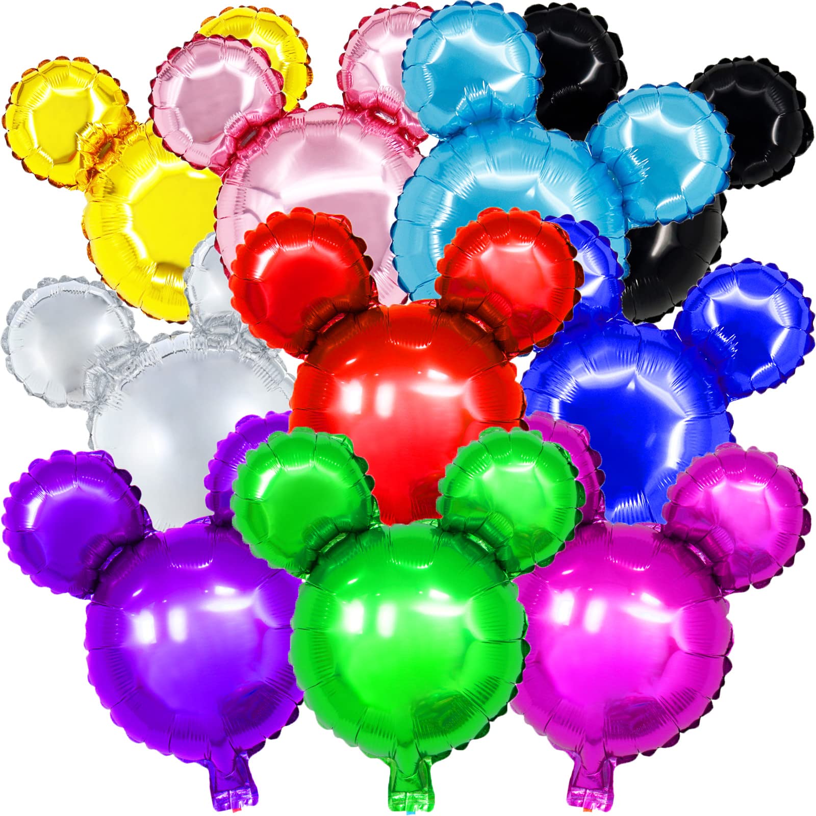 50 Pcs Mouse Head CM31 Shaped Balloons Aluminum Foil Mylar Balloons for ...