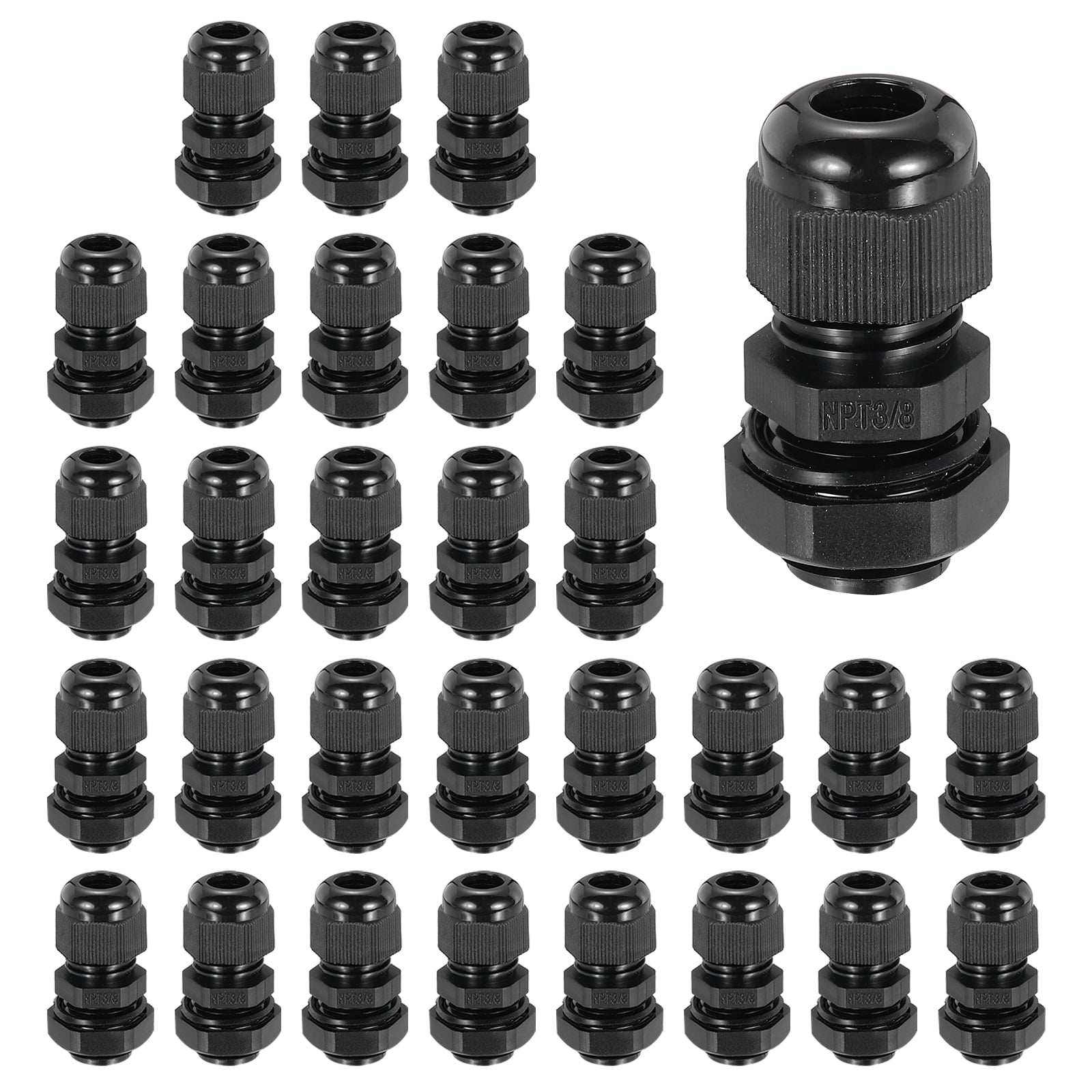 50 Pcs NPT3/8" Cable Glands 4-8mm Connectors with Dual Seals Anti ...