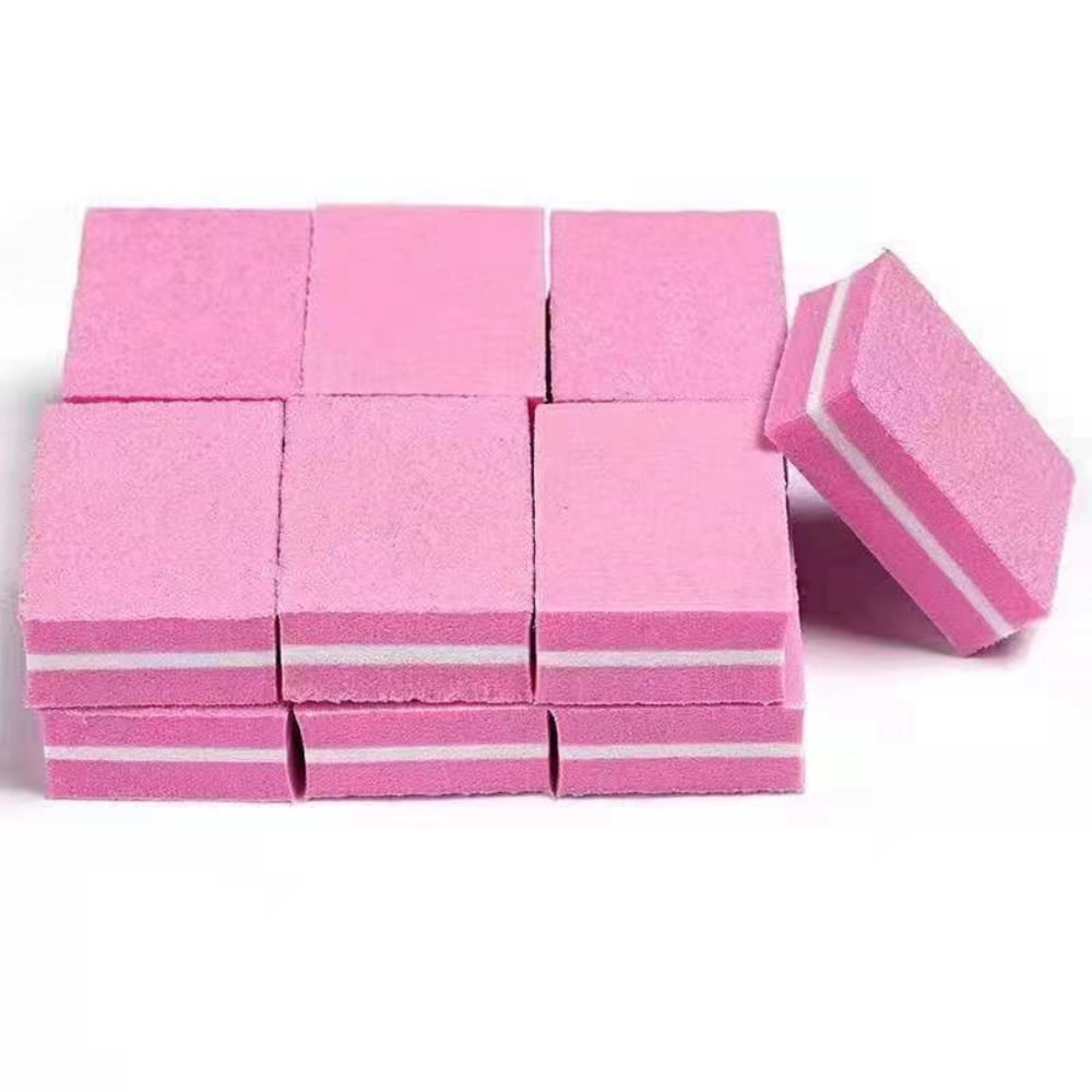 MODANU 50 Pcs Pink Mini Nail Buffer Block for Acrylic and Natural Nails ...