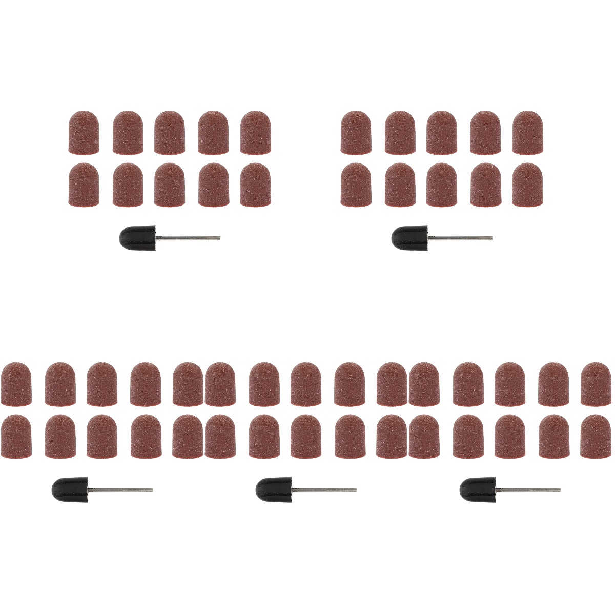 50 Pcs Nail Sand Cap Bits Molding Gel Art Kit Manicure Caps ...