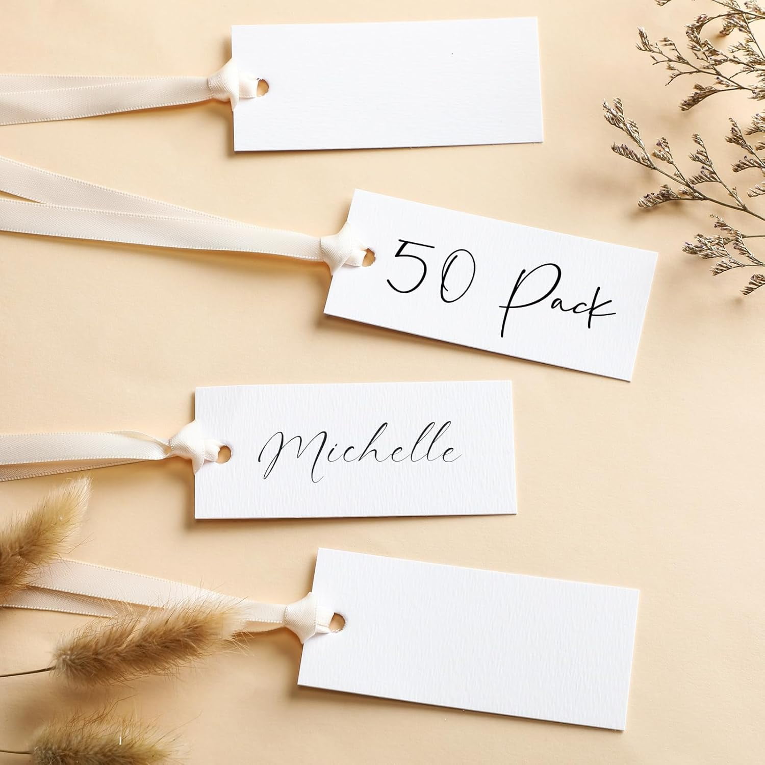 50 Pcs Name Place Cards for Table Setting Blank Wedding Place Cards ...