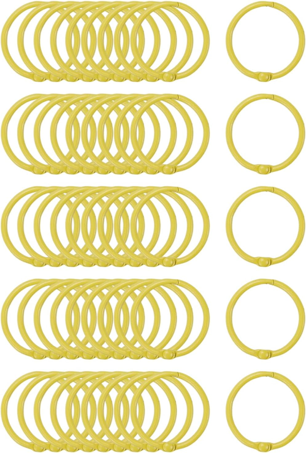 50 Pcs Note Book Binder Rings Loose Leaf Opening Ring Buckles Iron ...