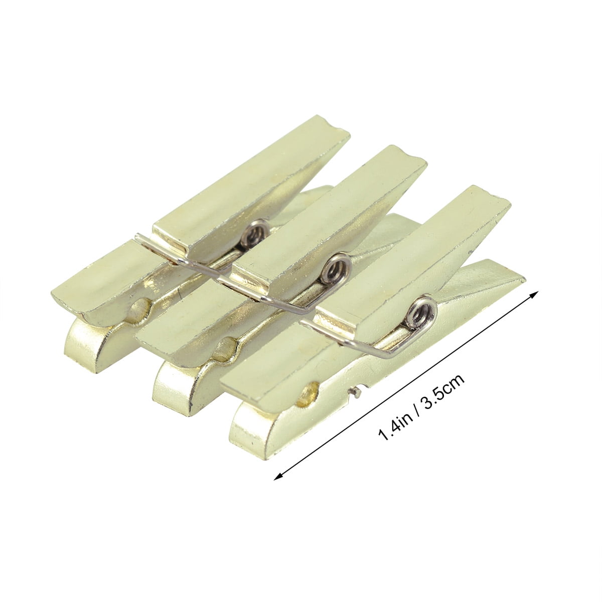 50 Pcs Office Bin Reusable Clips Paper Pegs Golden - Walmart.com