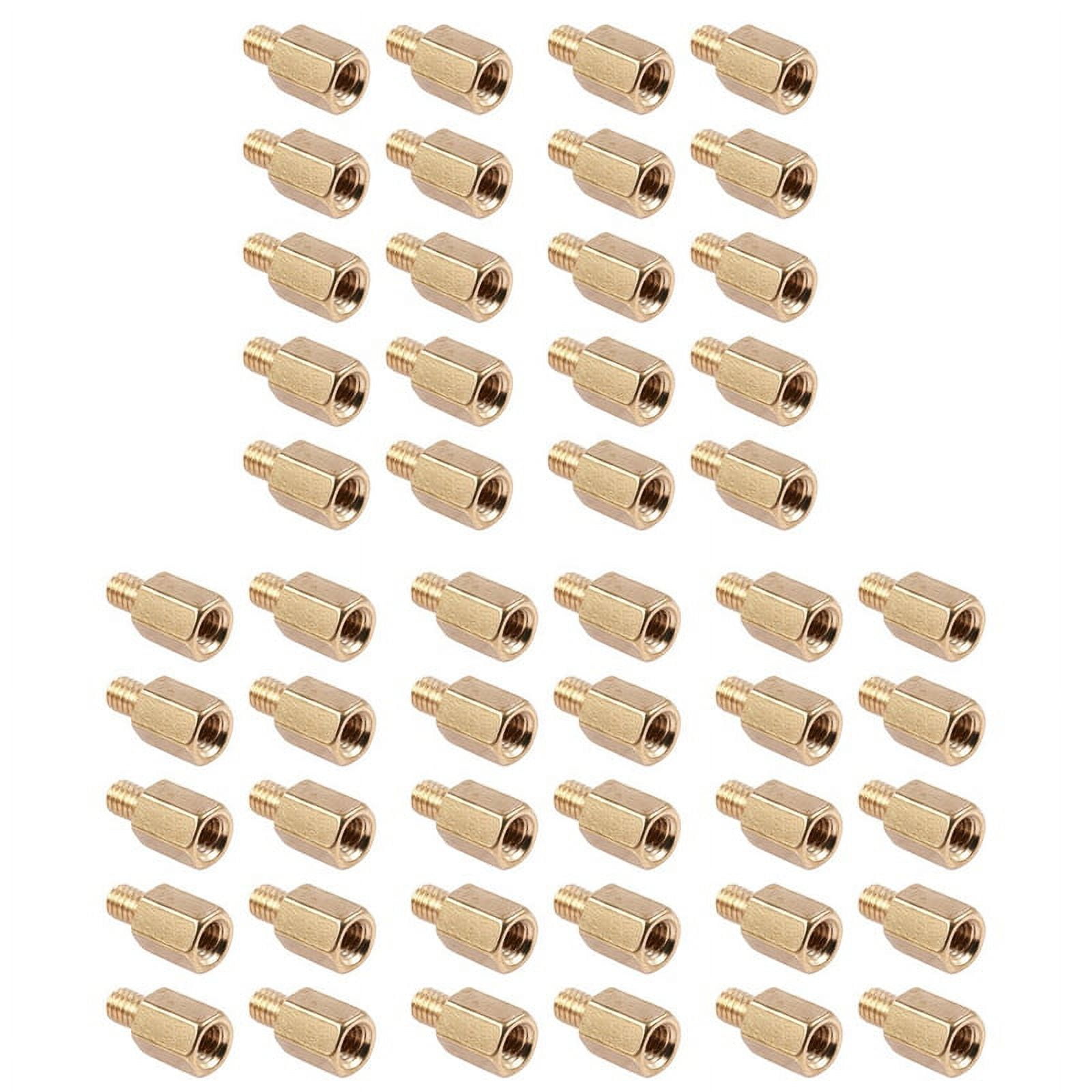 50 Pcs PC PCB Motherboard Brass Standoff Hexagonal Spacer M3 6+4mm ...