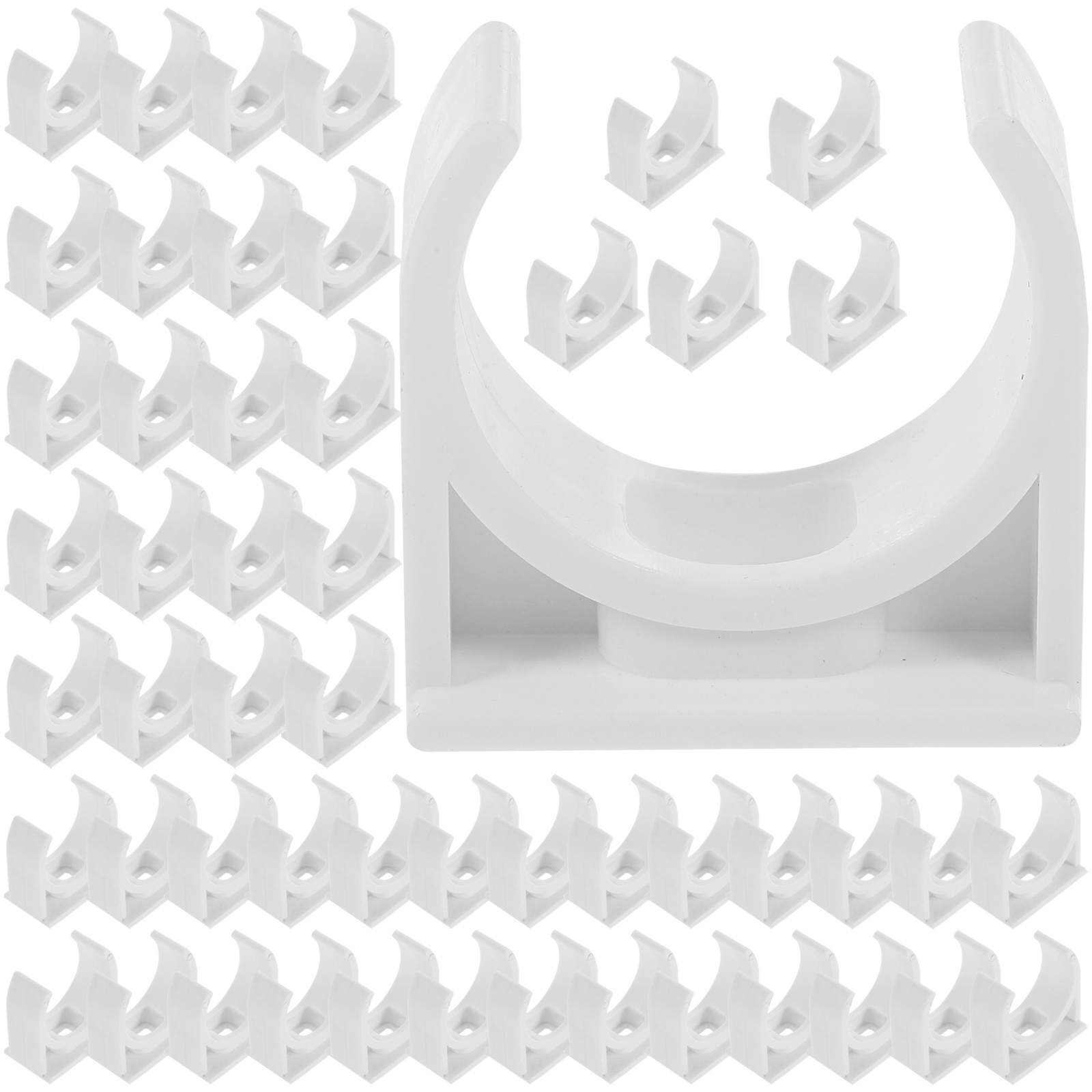 50 Pcs PVC Pipe Clamp U Shape Riding Horse Clamp Pipe Clip Hose Hanger ...