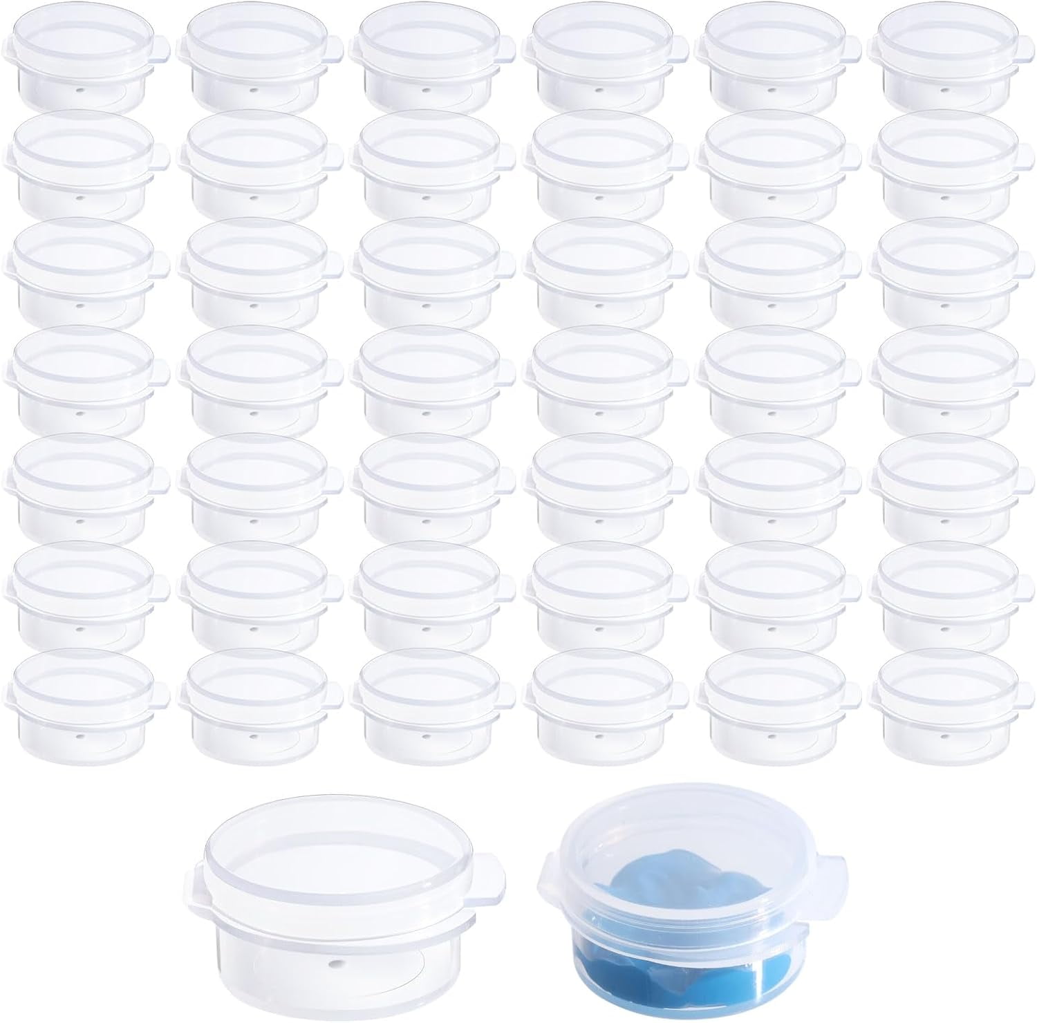 50 Pcs Paint and Solvent Cups Clear Paint Cups with Lids Plastic Paint ...