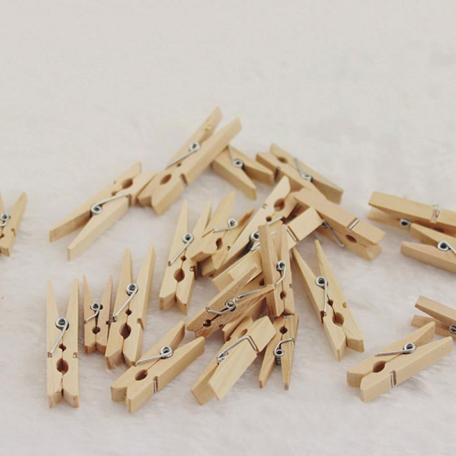 50 Pcs Painted Wooden Photo Clips，Clothespin Home Bedroom Wall ...
