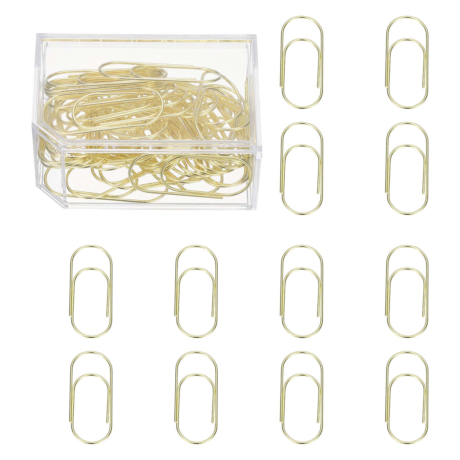 50 Pcs Paper Clip, Non-Skid Metal Paper Clamp Clips for Office Supplies ...