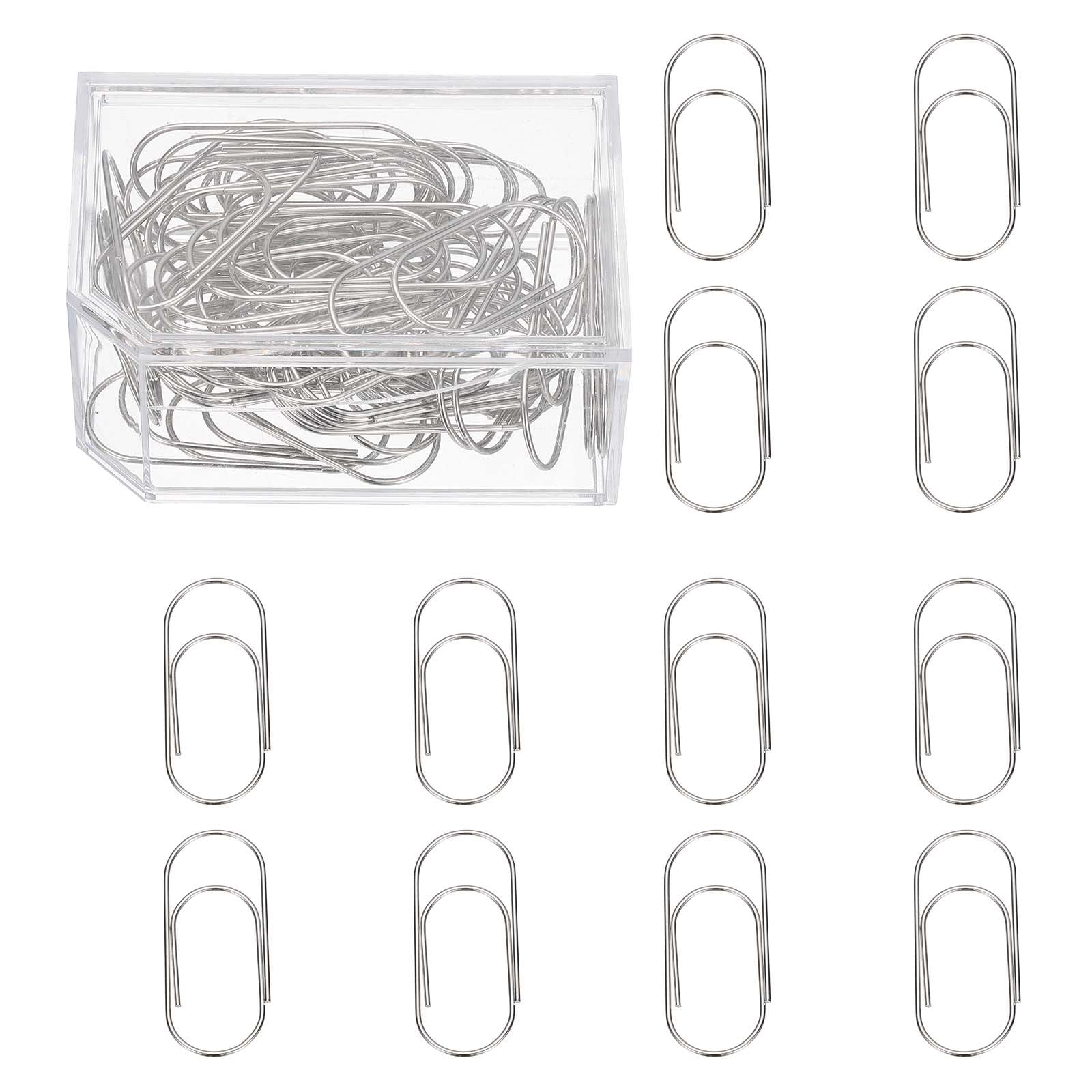 50 Pcs Paper Clip, Non-Skid Metal Paper Clamp Clips for Office Supplies ...