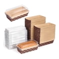 50 Pcs Paper Loaf Pans, Disposable Paper Baking Pans with Plastic Lids ...