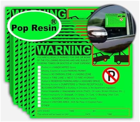 50 Pcs Parking Violation Stickers Notice Parking Violation StickersTow ...